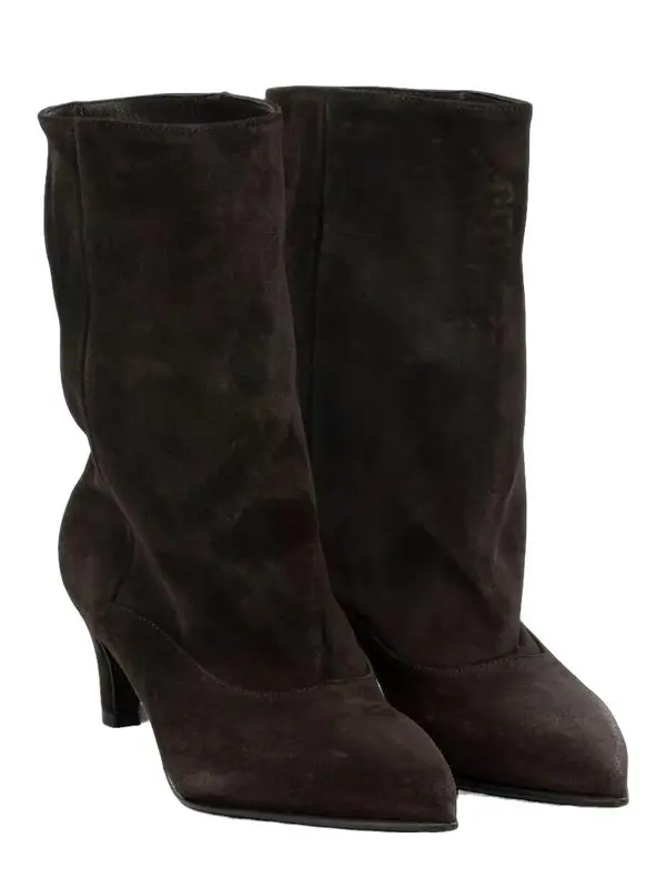 STRATEGIA SHOES Leila Pointed-toe Suede Boots - Brown