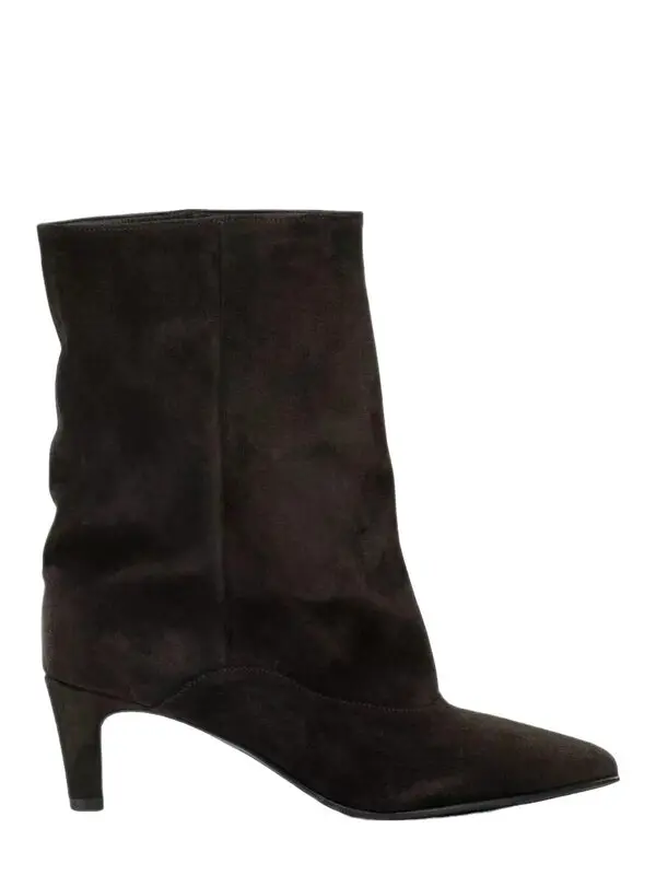 STRATEGIA SHOES Leila Pointed-toe Suede Boots - Brown