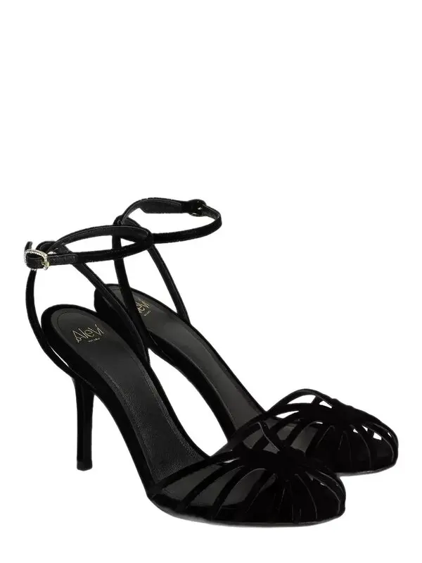ALEVI MILANO Blake Cage-strap Stiletto Sandals - Black