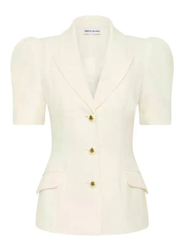 Rebecca Vallance Odilia Puff-sleeve Top - Neutrals