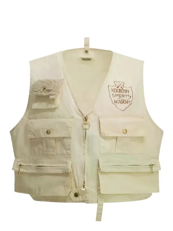 Kapital Multi-pocket Utility Vest - Neutrals