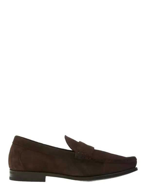 Filling Pieces Suede Loafers - Brown
