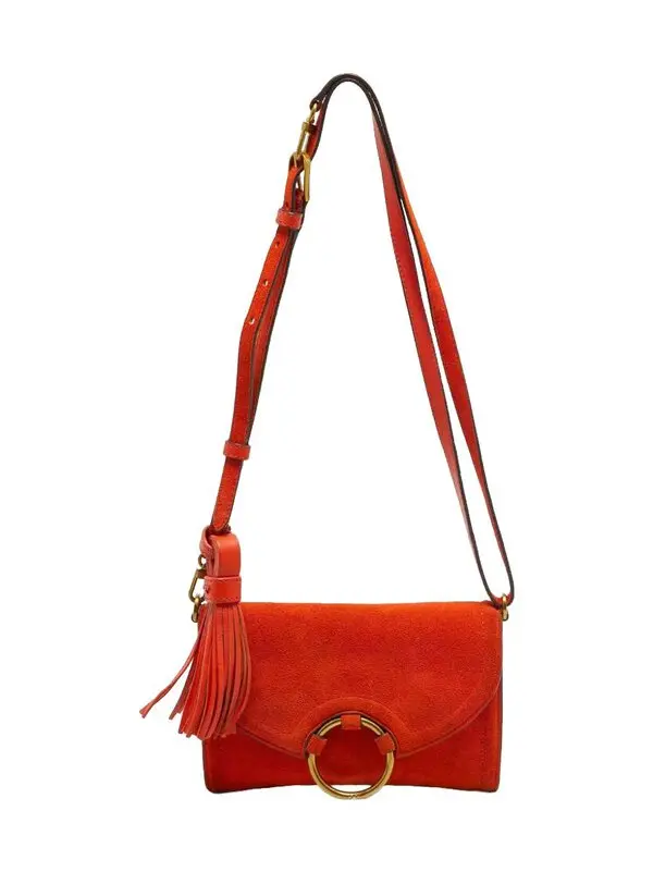 Tory Burch Tassel Ring-detail Crossbody Bag - Orange
