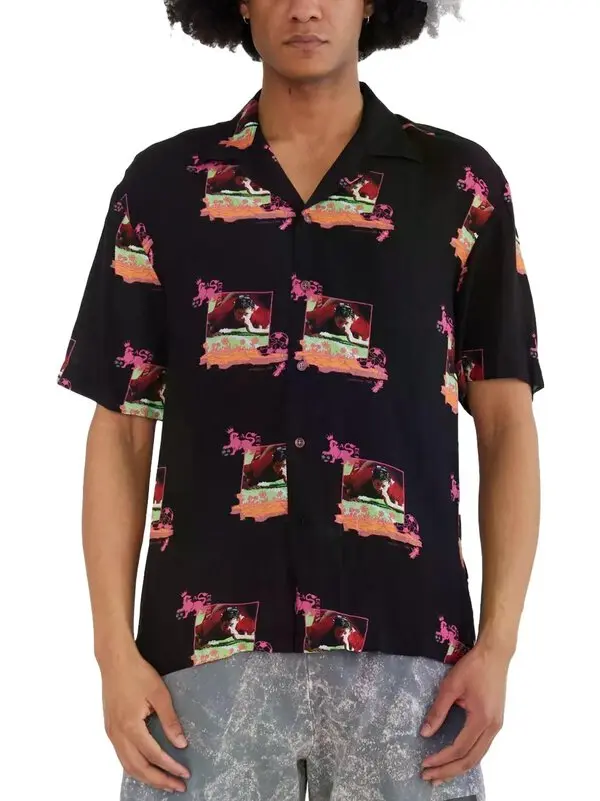 PAS DE MER Robbie Flower Shirt - Black