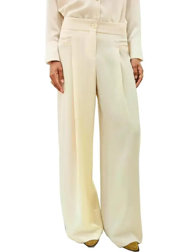 Ba&sh Wallie Pleated Tailored Trousers - Neutrals