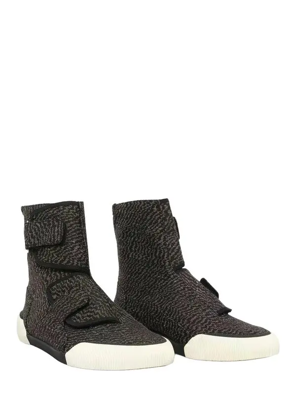 LANVIN Touch-strap High-top Sneakers - Black