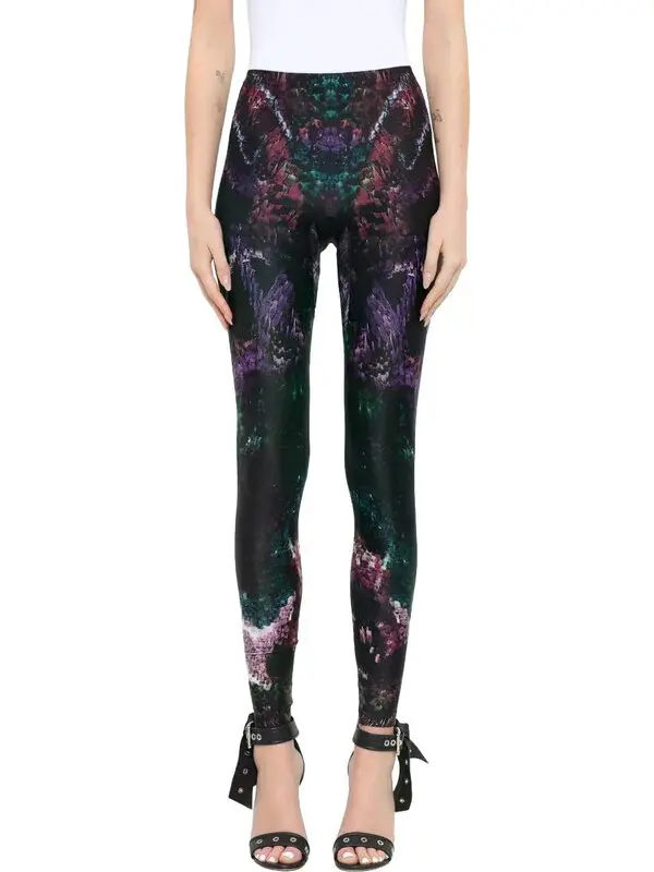 Alexander McQueen Printed Leggings - Black