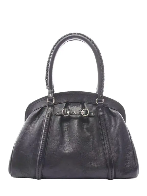 Dior 2000s Logo Detail Handbag - Black