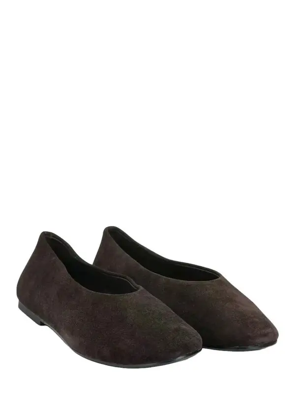STRATEGIA SHOES Suede Ballet Flats - Brown