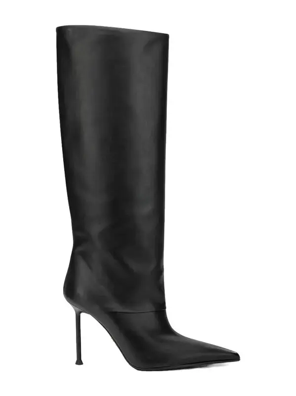 SERGIO LEVANTESI Paprika Pointed-toe Leather Boots - Black