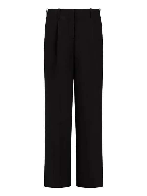 Herno Pleated Twill Tailored Trousers - Black
