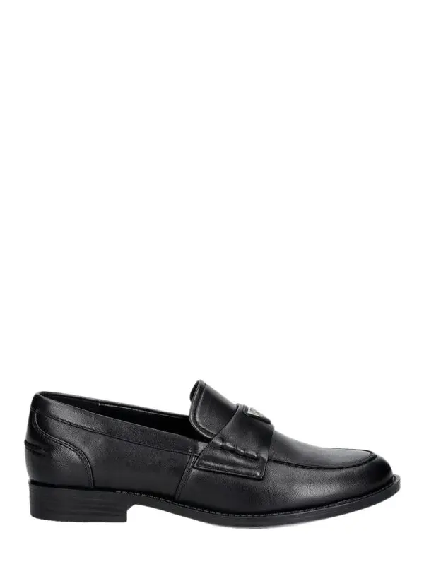 Guess Logo-plaque Penny Loafers - Black
