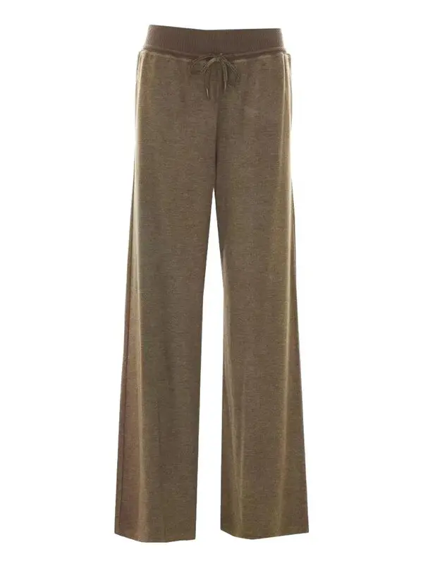 ELEH Drawstring Wide-leg Track Pants - Brown