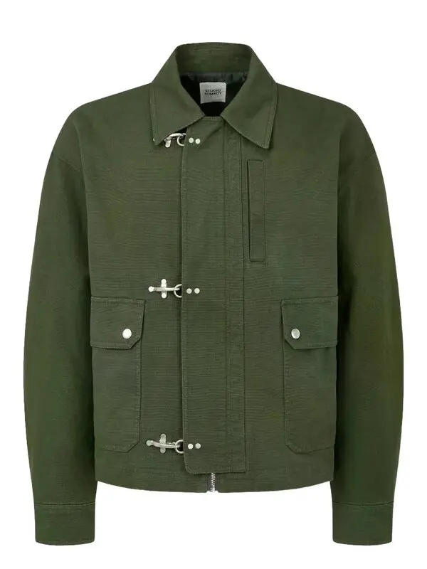 STUDIO TOMBOY Lobster-clasp Button-detail Jacket - Green