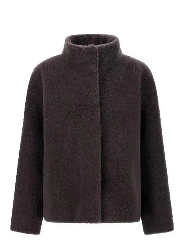 Herno Teddy-effect Faux-fur Jacket - Grey