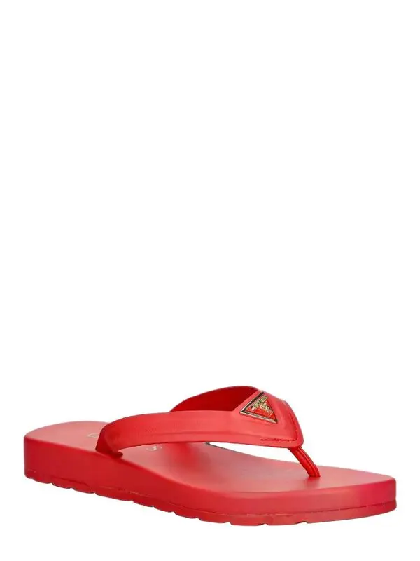 Guess Candry Logo-plaque Flip-flops - Red
