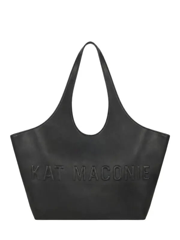 KAT MACONIE Large Brooklyn Embossed-logo Shoulder Bag - Black