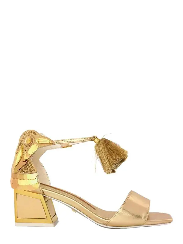 KAT MACONIE Kay Embellished Tassels Sandals - Gold