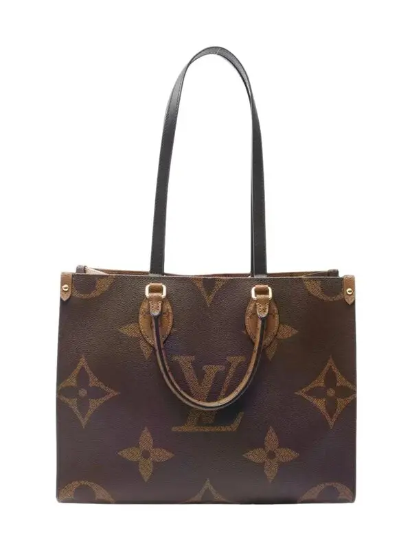 LOUIS VUITTON Monogram Giant Reverse Onthego Gm Tote Bag - Brown