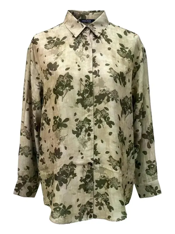 UMA WANG Thyesha Floral-print Shirt - Neutrals