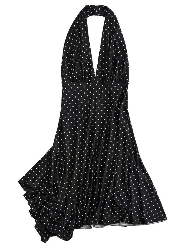Guess Polka-dot Ruffled Dress - Black