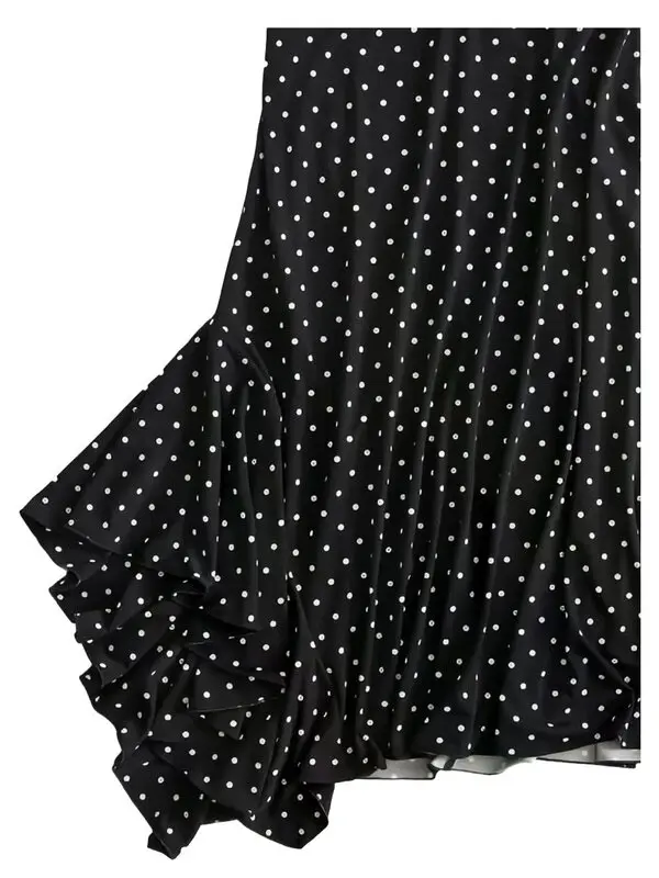 Guess Polka-dot Ruffled Dress - Black