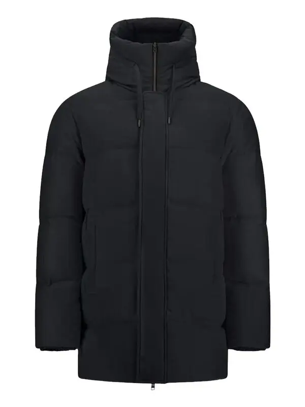 Herno Quilted Hooded Padded Coat - Blue