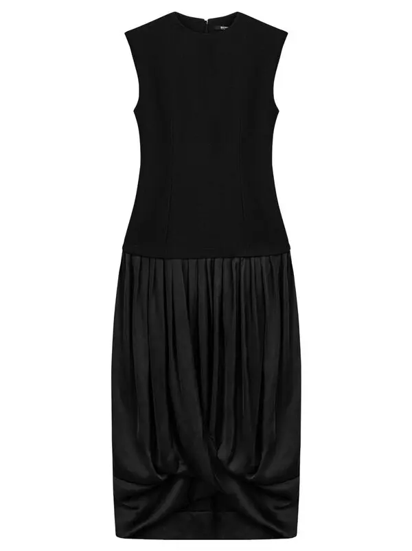 NOCTURNE Cap Sleeve Bubble Hem Dress - Black