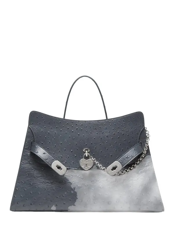 Alexander McQueen Calfskin Locke Top-handle Bag - Black
