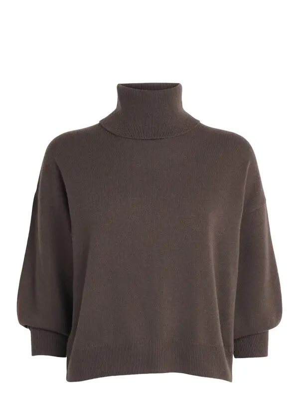 Max Mara Virgin Wool-cashmere Rollneck Sweater - Brown