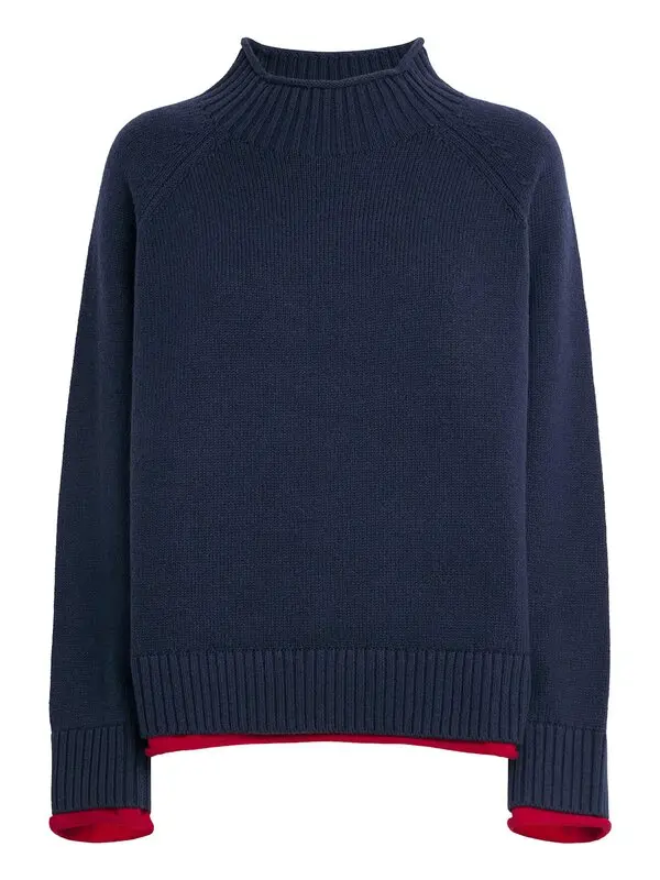 Rag & Bone Cotton-wool Hazel Sweater - Navy