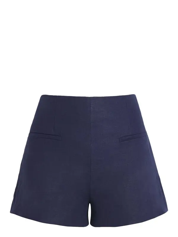 Faithfull The Brand Linen Shorts - Navy