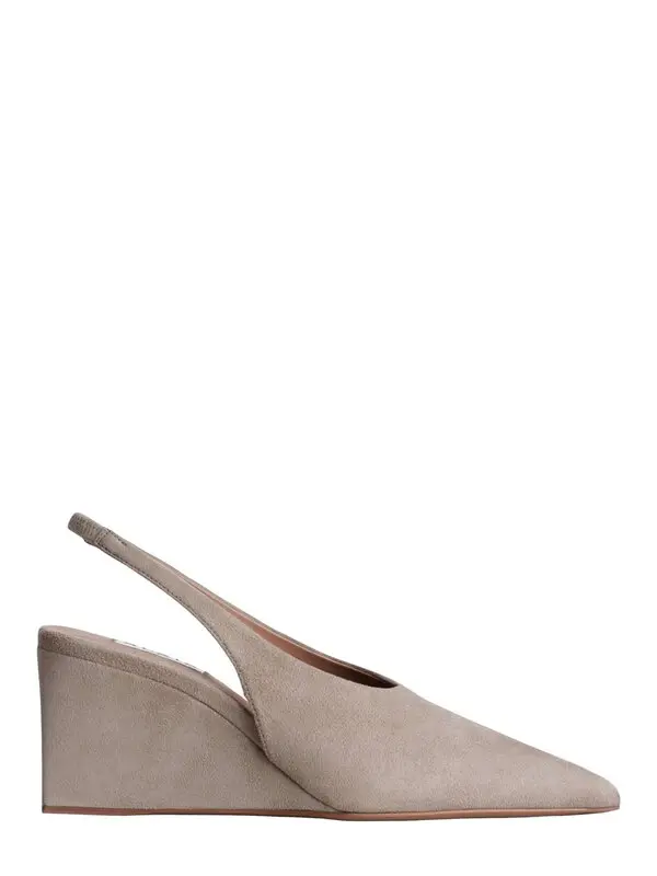 Alaïa Suede Cube Slingback Wedges 75 - Black