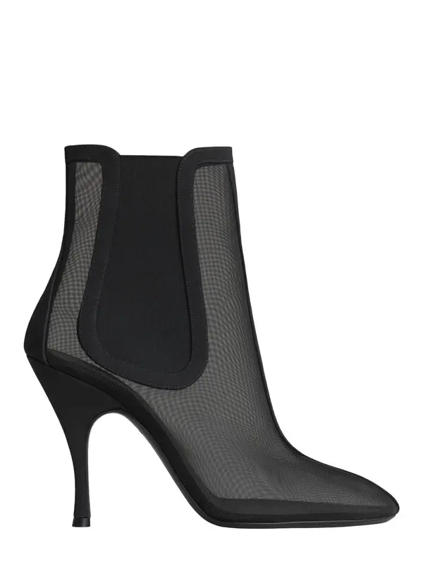 Alaïa Meshed Heeled Chelsea Boots 100 - Black