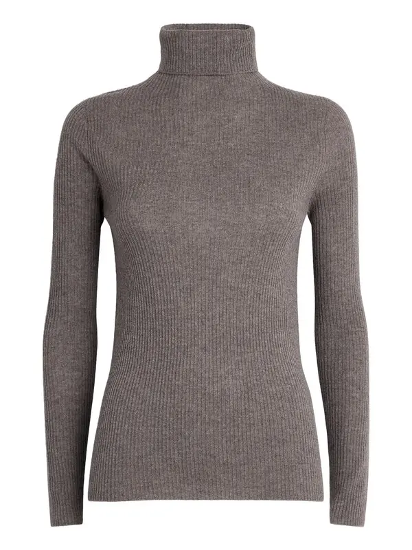 Fabiana Filippi Virgin Wool-silk-cashmere Rollneck Sweater - Brown