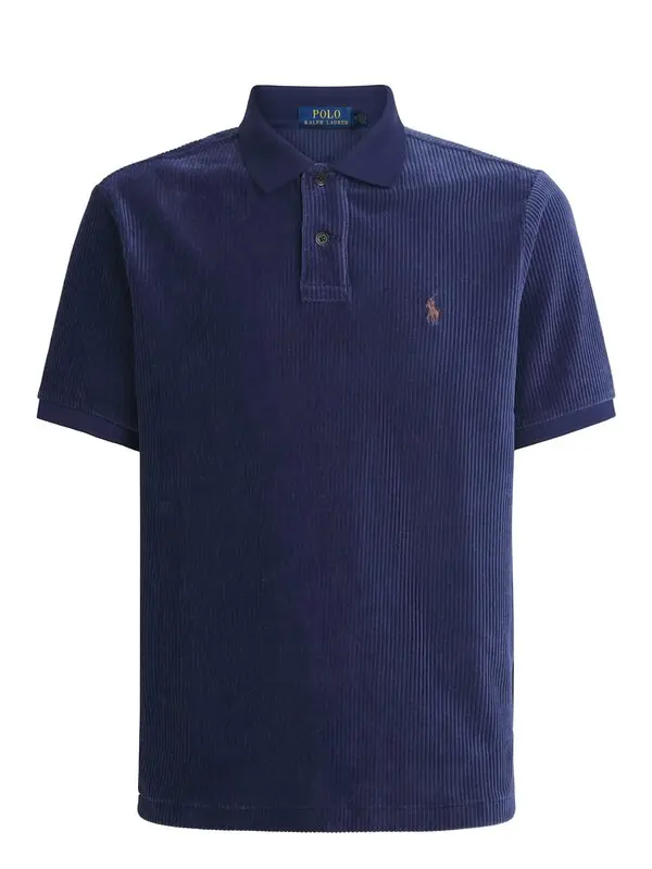 Polo Ralph Lauren Corduroy Polo Pony Polo Shirt - Navy