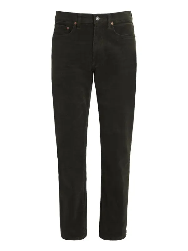 Polo Ralph Lauren Stretch-cotton Corduroy Hampton Straight Trousers - Green