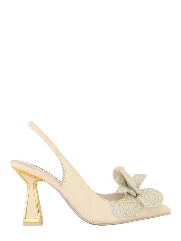 KAT MACONIE Henni Crystal-embellished Floral Slingback Pumps - Neutrals