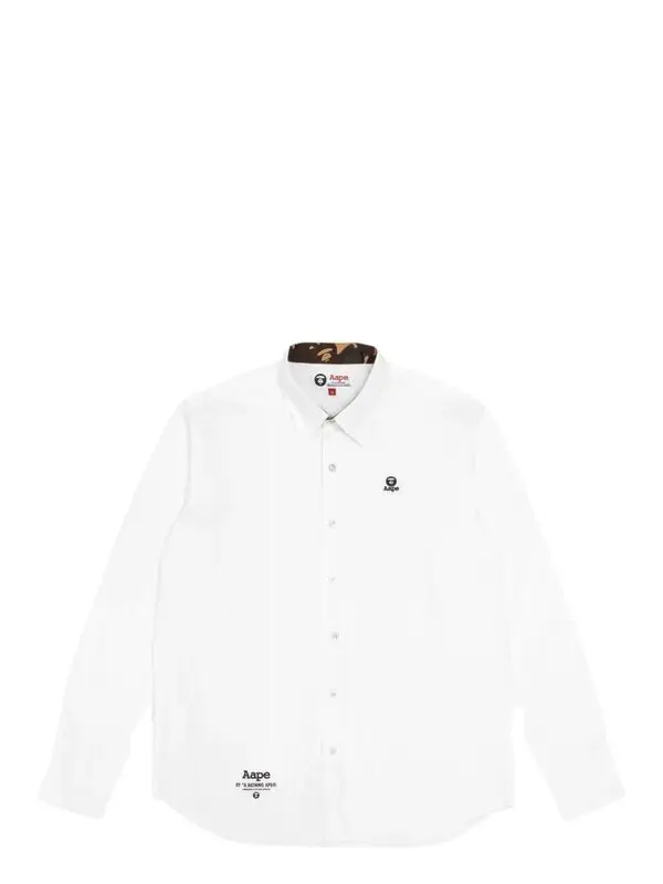 AAPE BY *A BATHING APE Moonface Embroidered Shirt - Black