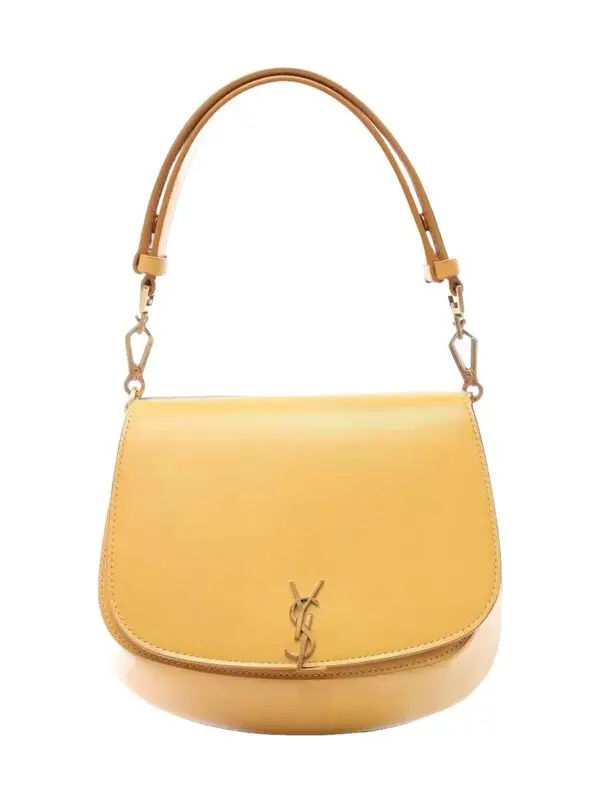 Saint Laurent Leather Voltaire Shoulder Bag - Yellow