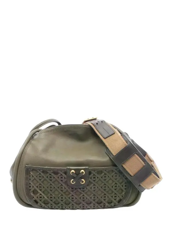 Dior 2000s Lattice Cross Body Bag - Green