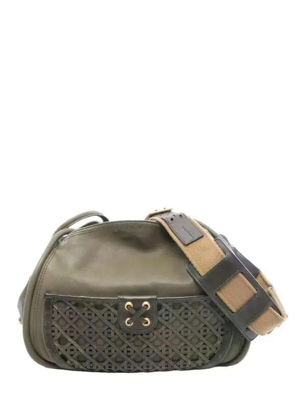 Dior 2000s Lattice Cross Body Bag - Green