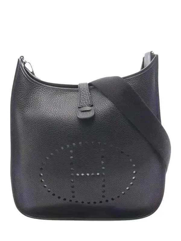 Hermès Taurillon Clemence 2007 Gm Evelyne Ii Shoulder Bag - Black