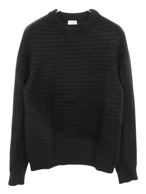 Saint Laurent 2000s Striped Knitted Sweater - Black