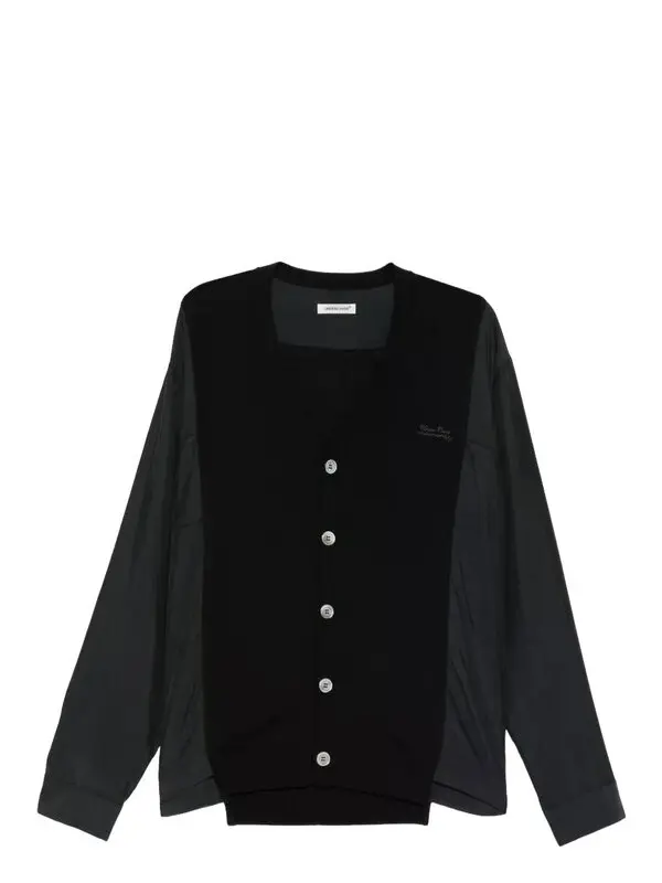 Undercover Panelled V-neck Blouse - Black