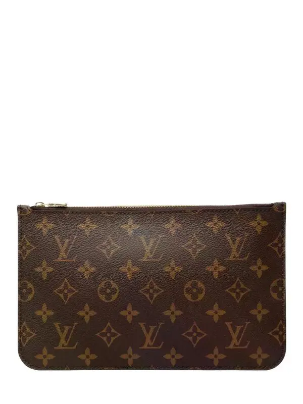LOUIS VUITTON Monogram Neverfull Mm Pouch - Brown