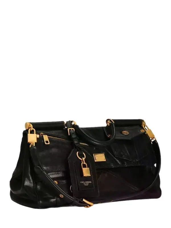 Dolce & Gabbana Calfskin My Sicily Handbag - Black