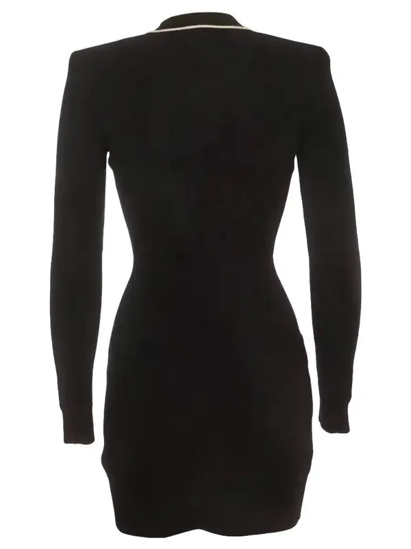 Elisabetta Franchi Double-breasted Mini Dress - Black