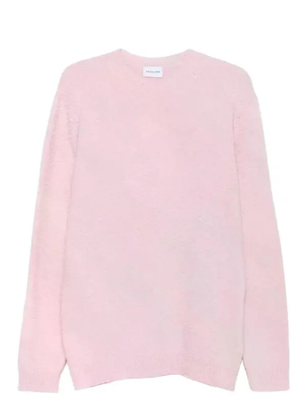 SCAGLIONE Bouclé-knit Crewneck Sweater - Pink