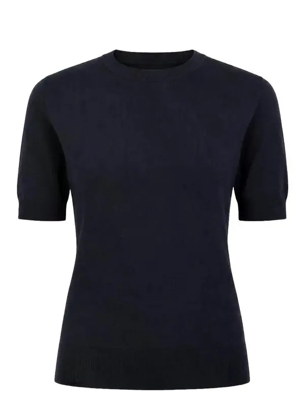 VIADESTE Short-sleeve Crew-neck Sweater - Blue